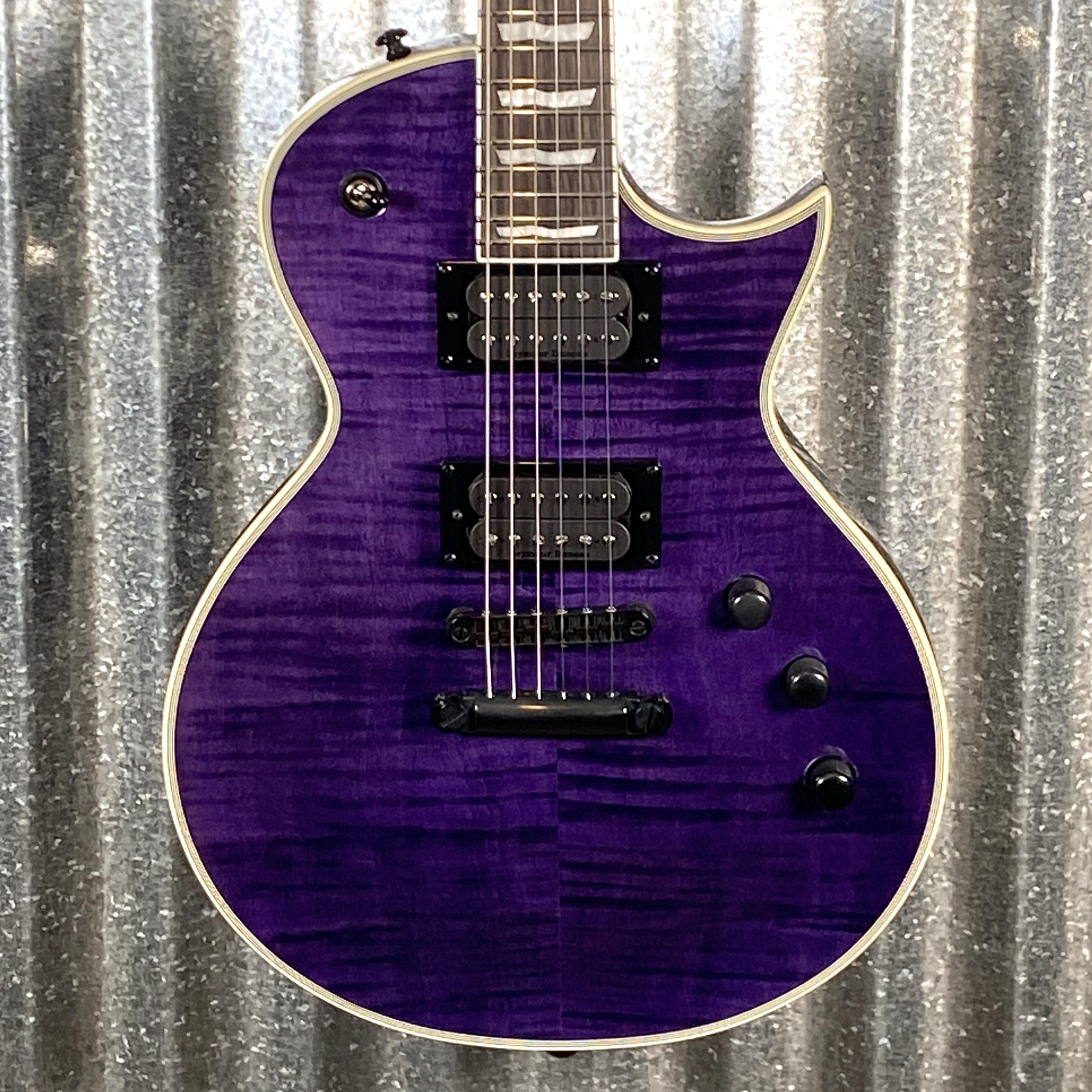 ESP LTD EC-1000 Eclipse Seymour Duncan See Thru Purple Guitar LEC1000F ...