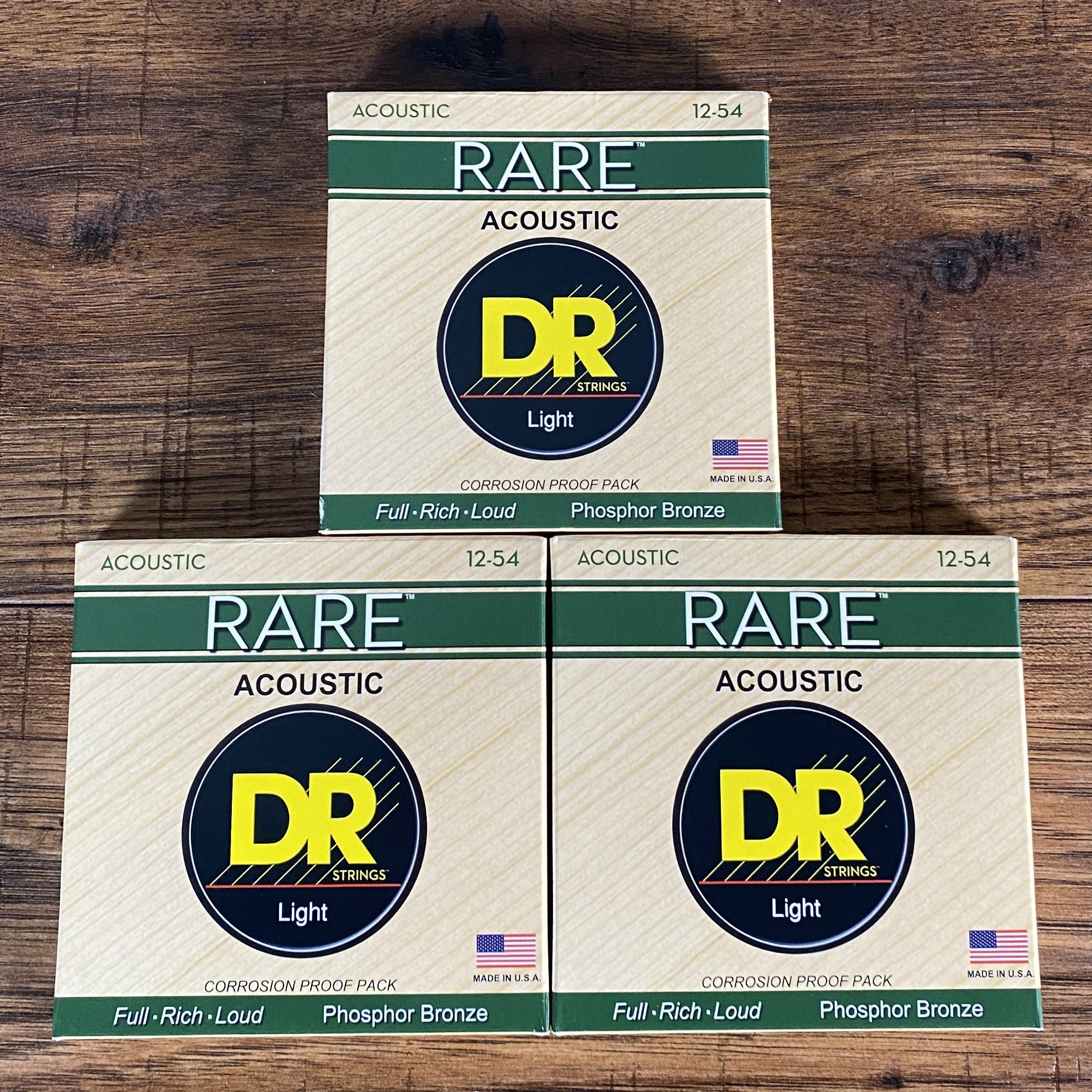 DR Strings RPM-12 Rare Phosphor Bronze Acoustic Guitar Set Light 12-54 ...